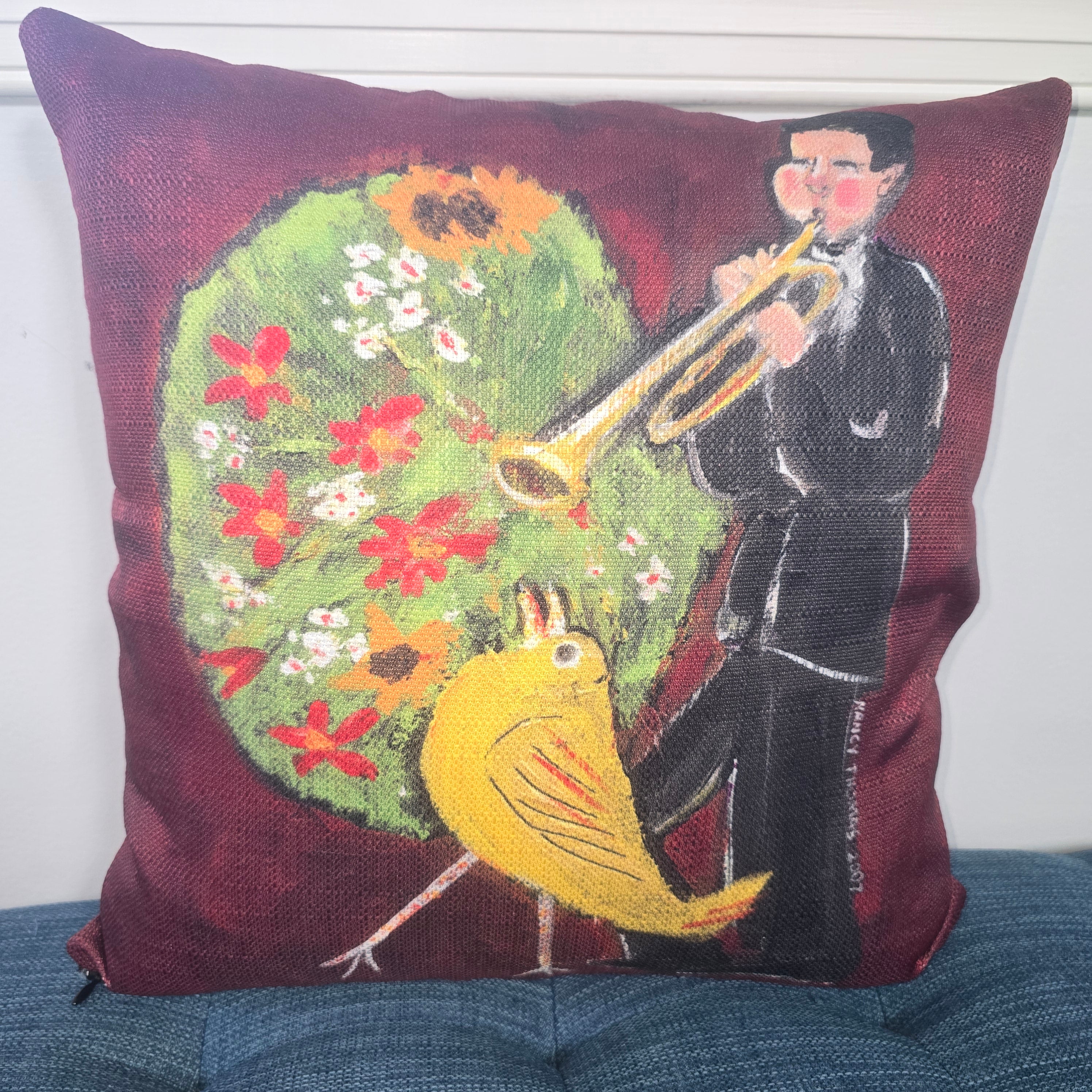 NANCY THOMAS PILLOWS - Musician Trumpeter – Nancy Thomas Gallery