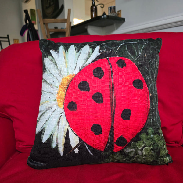 NANCY THOMAS PILLOWS - Ladybug – Nancy Thomas Gallery
